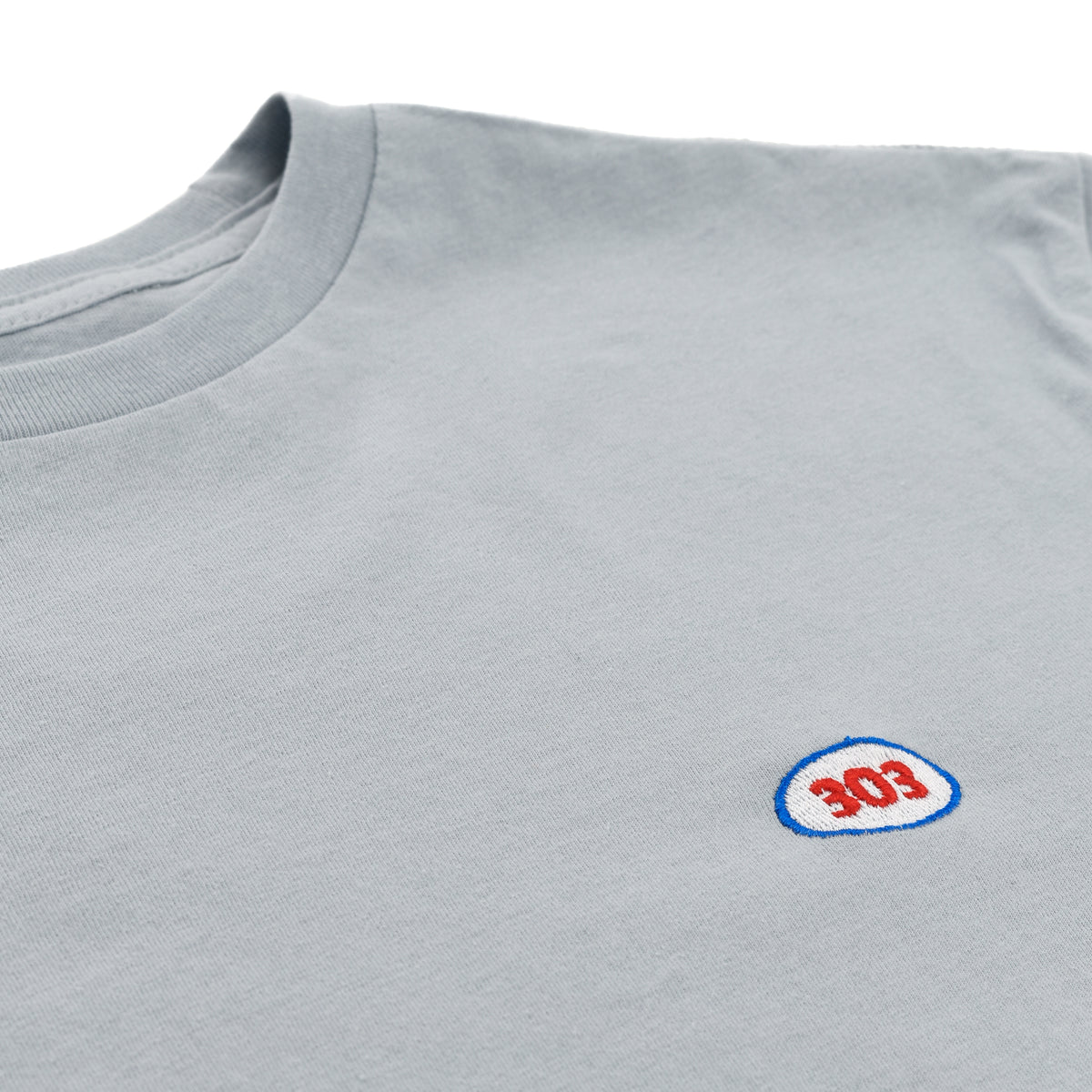 303 Boards - 303 X Brixton 303 Oval Embroidered Tee (Dusty Blue) *SALE ...