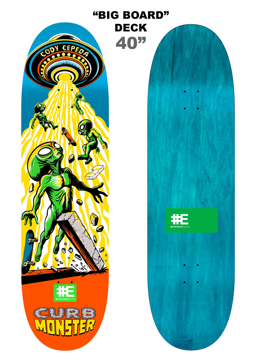 Everybody Skates - Curb Monster Cody Cepeda 40" Deck (10.75 ...