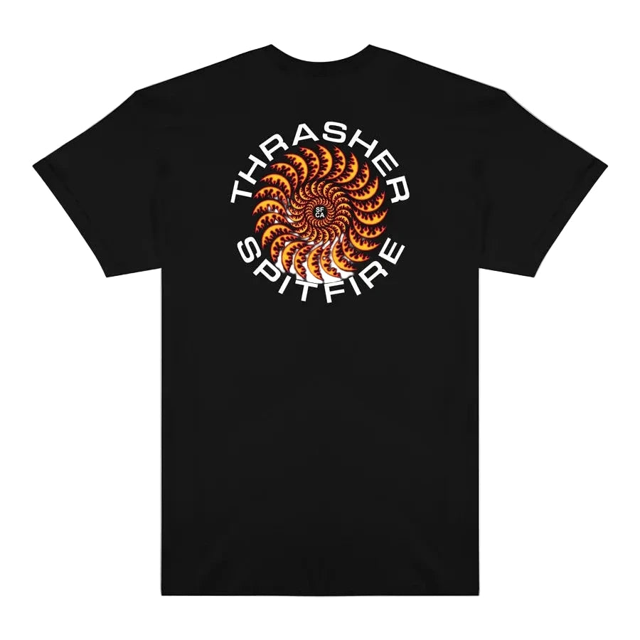 Thrasher - Thrasher X Spitfire Classic Swirl Shirt (Black) – 303boards.com