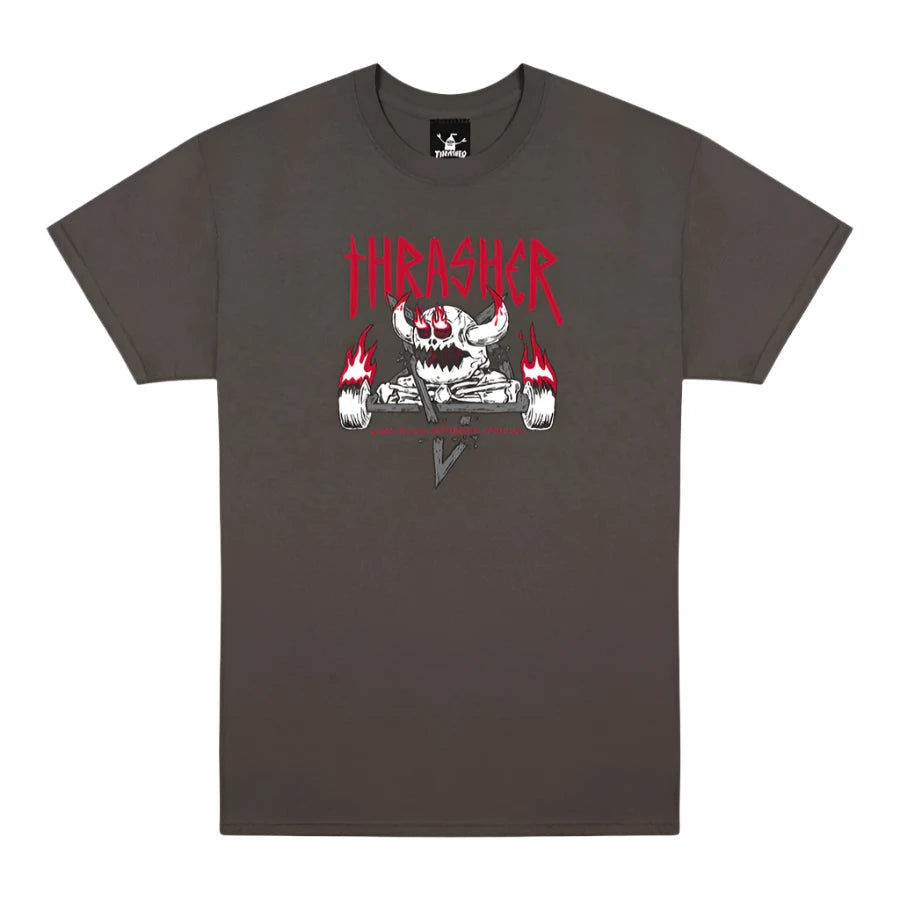 Thrasher - Toy Machine x Thrasher Monster-Gram Tee (Charcoal ...